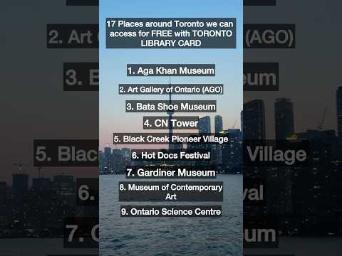 🤩🤩Places you can access for free with TORONTO LIBRARY CARD😃😃 #canada #shorts #viral