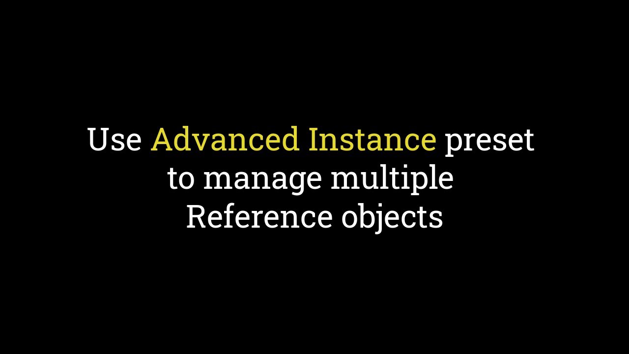 Cinema 4D Advanced Instance Preset Demo