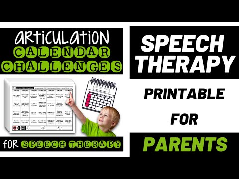Articulation Calendar Monthly Challenge (Distance Learning - Speech Therapy)