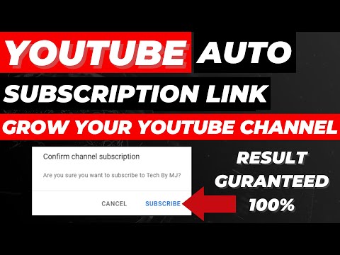 How to Create YouTube Auto Subscribe Link | Make an Auto-Generated Subscribe Link |subscribe link