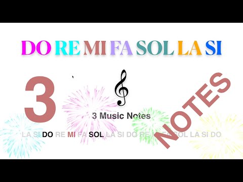 3 Notes, New Color Note: MI - Read Music Notes in Treble Clef (DO RE MI FA SOL LA SI)