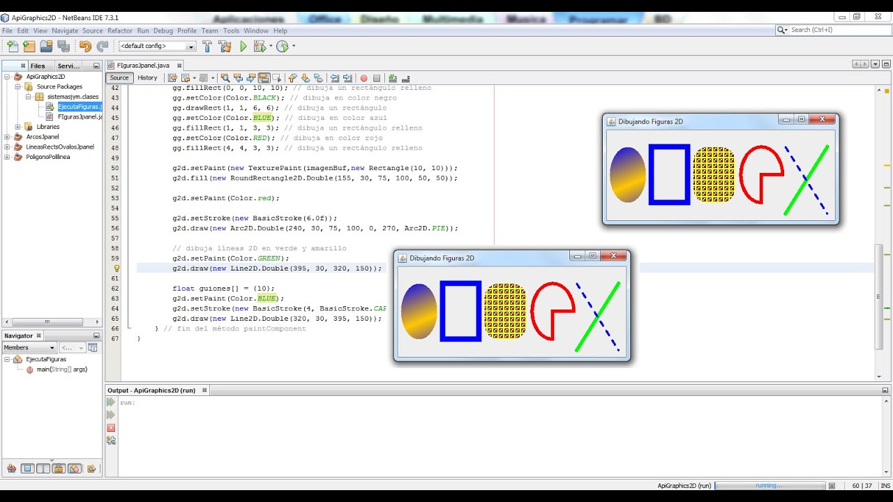 Tutorial N°7: Graphic2D en JAVA (Eclipse - Netbeans) API Java2D Objetos Bidimencionales