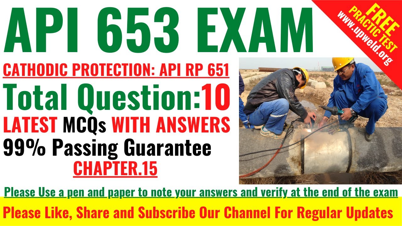 Top 10 Latest API 653 Exam Chapter 15 – Cathodic Protection: API RP 651 - Questions and Answers