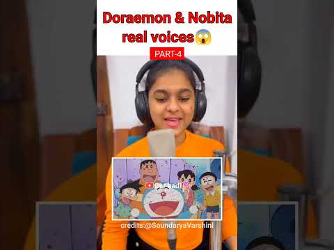 ????Doraemon & Nobita real voices 4 | Cartoon facts in Telugu| Gsr badi #shorts #doraemon