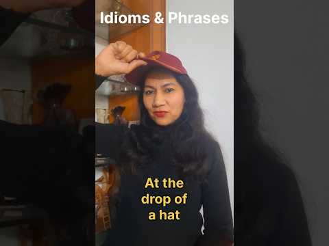 Idioms & Phrases | At the Drop of a Hat| Cup of tea| White Elephant #idioms #shorts #vocabulary