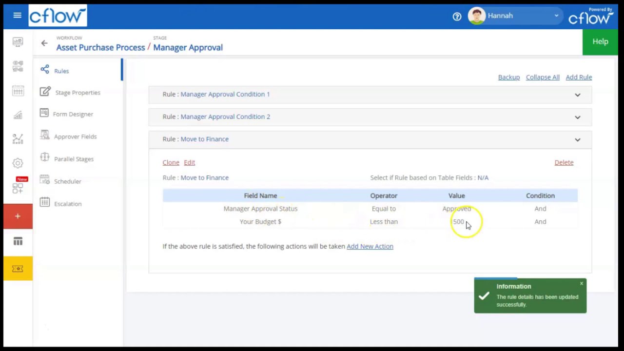 Cflow - How to add rules