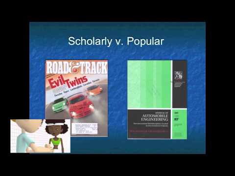 examples of scholarly vs popular