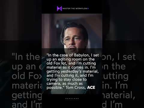 Film editor Tom Cross talks about his experience editing, 𝘉𝘢𝘣𝘺𝘭𝘰𝘯.