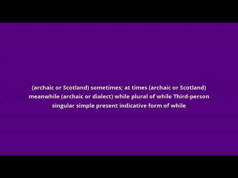 what is the meaning of whiles
