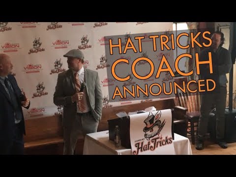 Herm Sorcher Introduces Danbury Hat Tricks Coach Bill McCreary