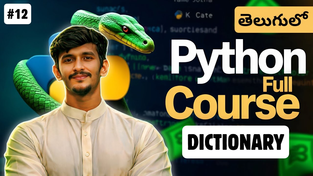 Python Full Course in Telugu | Dictionary in Python | Python Dictionaries Explained | video 12