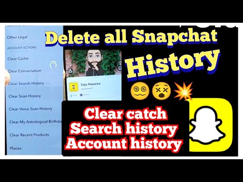 snapchat history delete || Clearn all history in Snapchat app