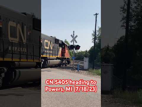 CN 5405 heading to Powers, MI #railroad #train