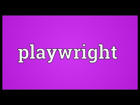 Playwright Meaning