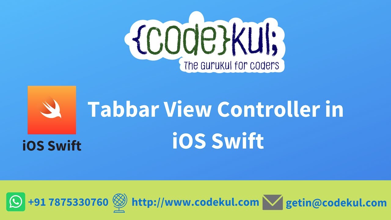 Tabbar View Controller in iOS Swift