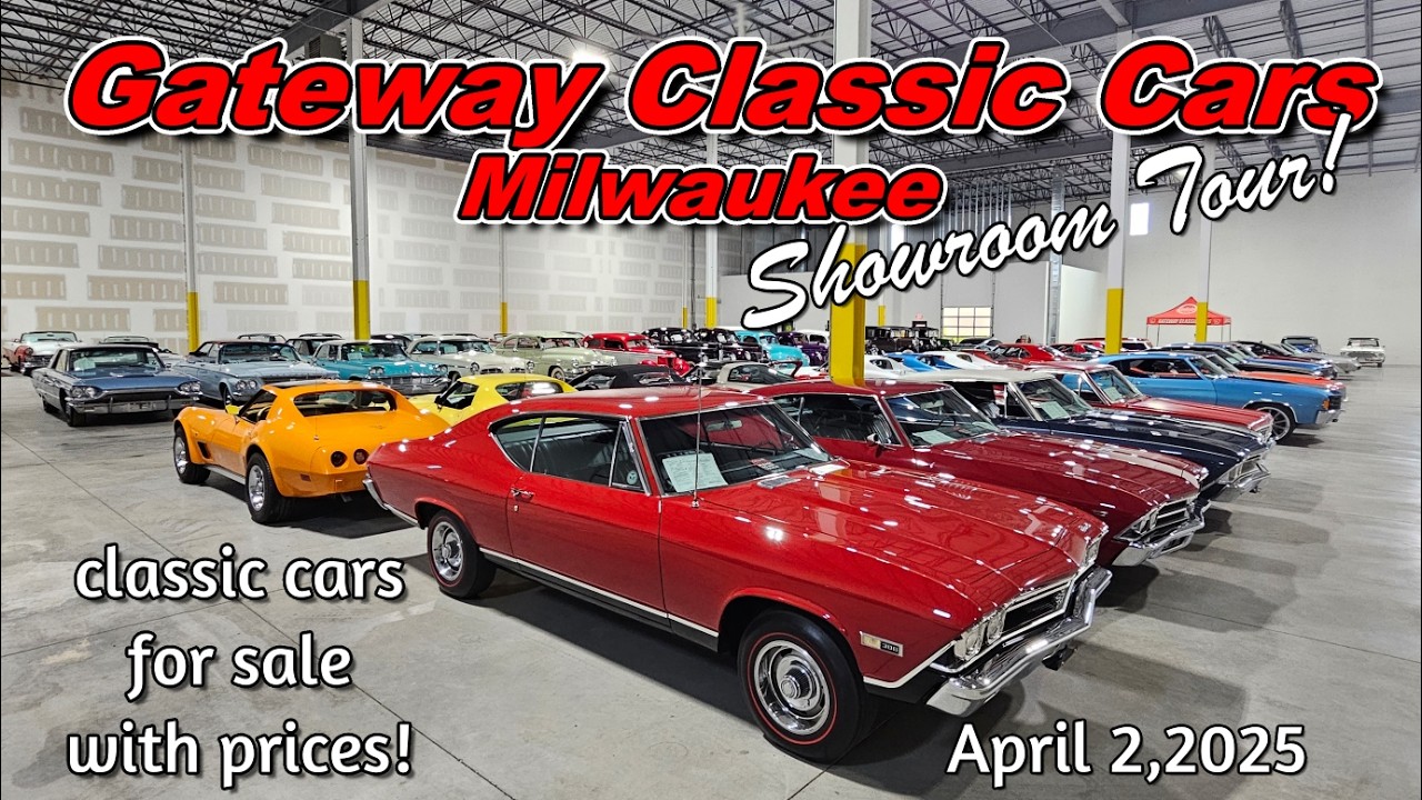 FOR SALE !! CLASSIC CARS !! SHOWROOM TOUR ! Gateway Classic Cars Milwaukee 4 2 2026 - muscle cars