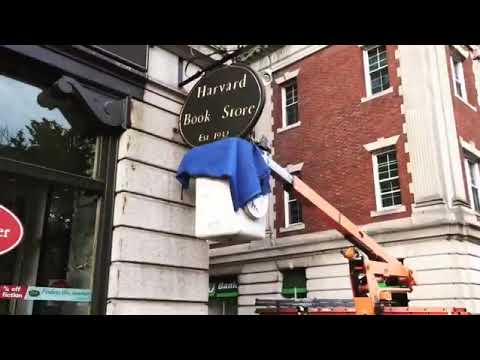 Harvard Book Store's iconic signs