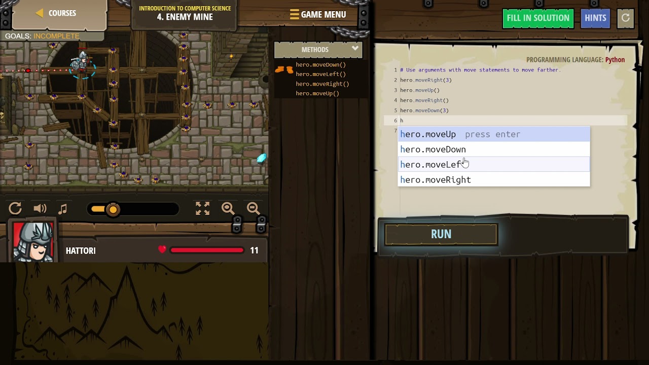 CodeCombat level 4 answer