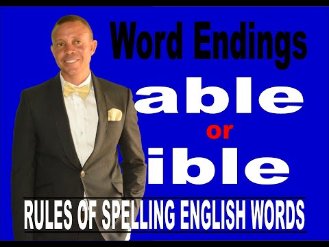 SPELLING WORD ENDINGS