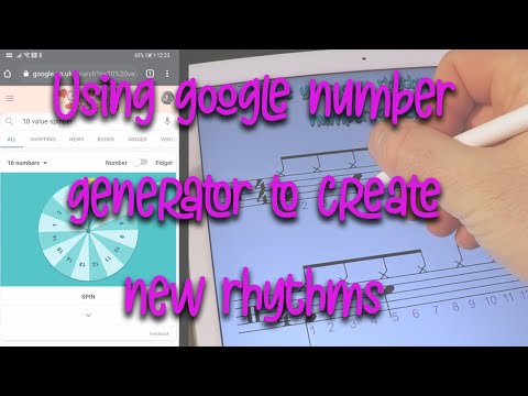 Using google number generator to make new rhythms!