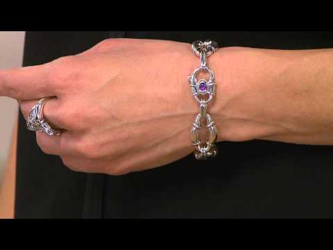 Scott Kay Bolo Link Sterling & Gemstone Bracelet with Jill Bauer