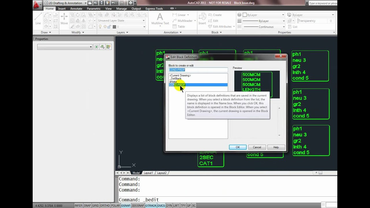 AutoCAD Tip - Using ATTSYNC to fix Attribute blocks - NO AUDIO