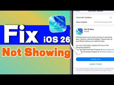 iOS 26 Beta NOT Showing On iPhone? Fix And Update It Now!