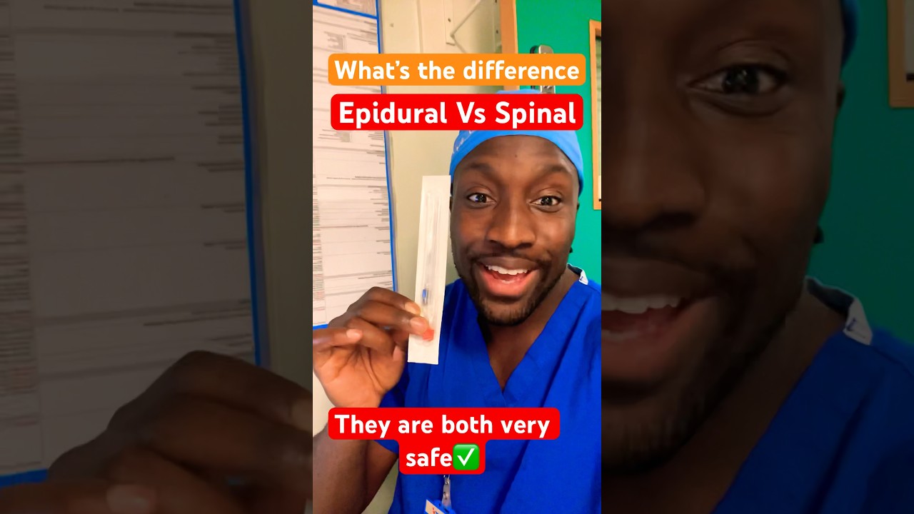 Difference between Epidural and Spinal anaesthetic. #anaesthesia #health #doctor #obstetrician #med