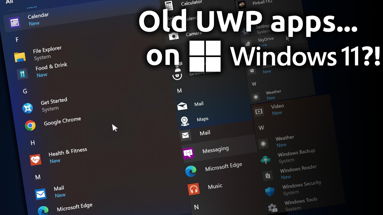 Old UWP apps... on Windows 11?! (10, 8.1, and 8!)