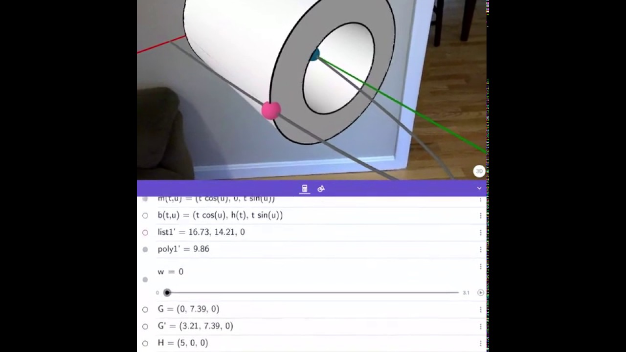 CYLINDRICAL SHELL (Calculus): Dynamic Illustrator in GeoGebra 3D with Augmented Reality (Google)