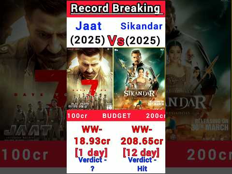 Jaat Vs Sikandar Box Office Collection | Jaat 1st day collection #shorts