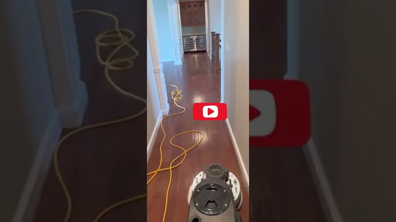 Hardwood Clean & Buff of Hand-scraped  engineered floors.