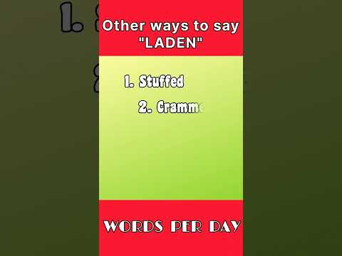 DIFFERENT WAYS TO SAY "LADEN" #englishlearners #englishlearning #youtubeshorts