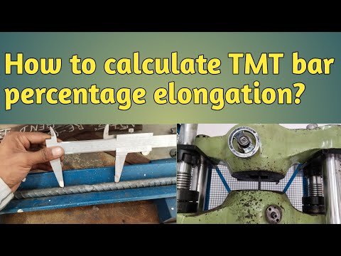 How to calculate TMT bar percentage elongation? #elongationtest #tmtbars #steel #steelplant #gwstrm