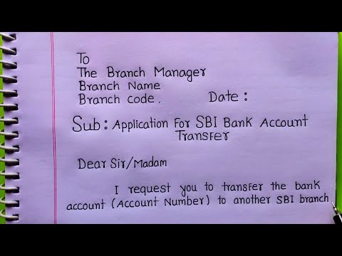 Application For SBI Bank Account Transfer | SBI Bank Account Transfer To Another Branch