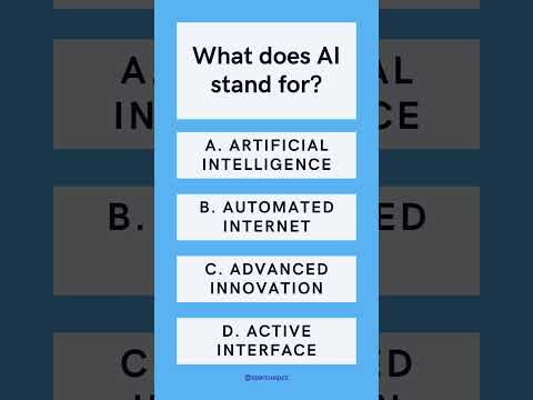 What does AI stand for? #quiz #trivia