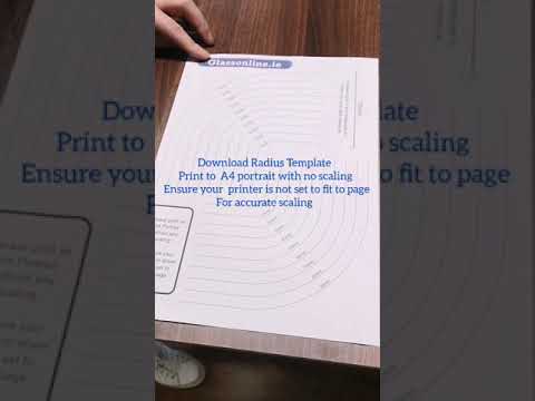 How to measure a radius corner for glass