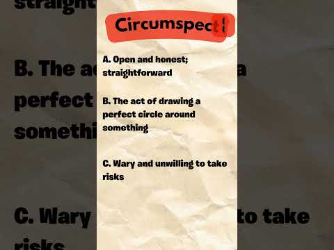 Word of the Day: Circumspect – Meaning & Examples Explained! #vocabulary #SAT #satvocabulary