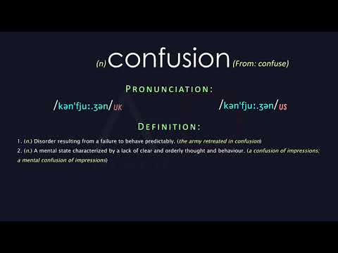 Confusion Meaning And Pronunciation | Audio Dictionary