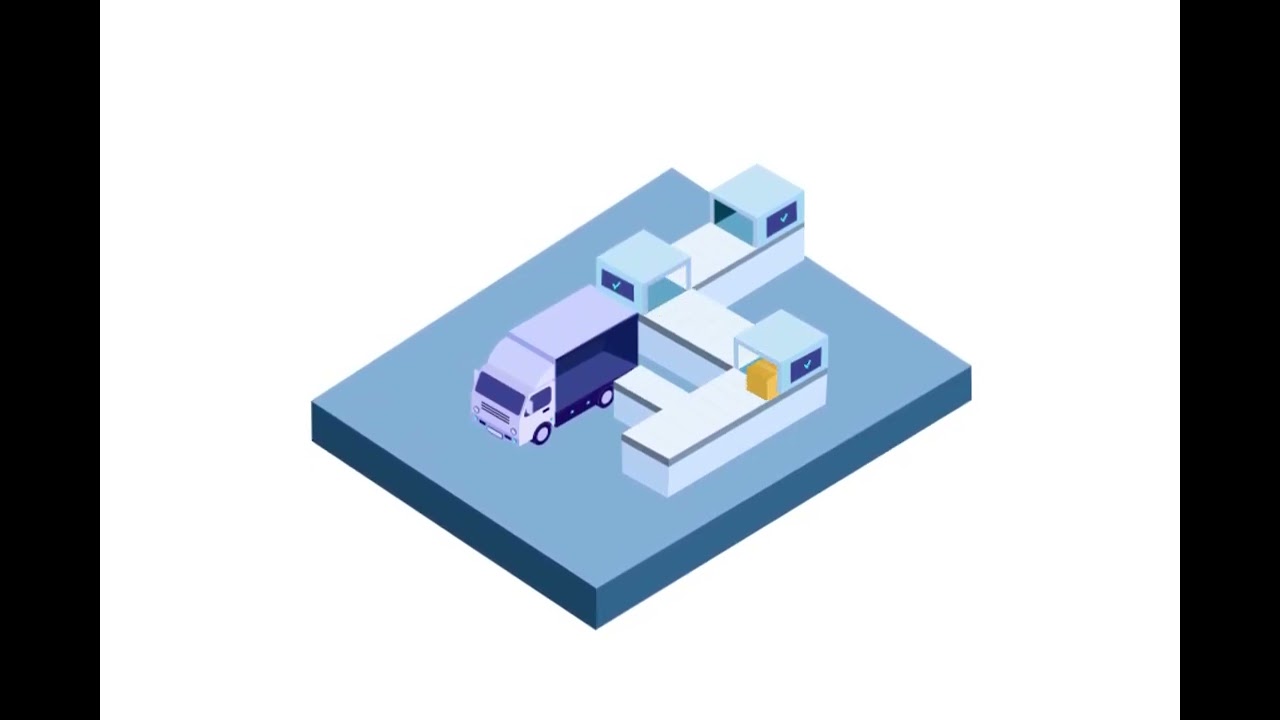 Ware house isometric animation