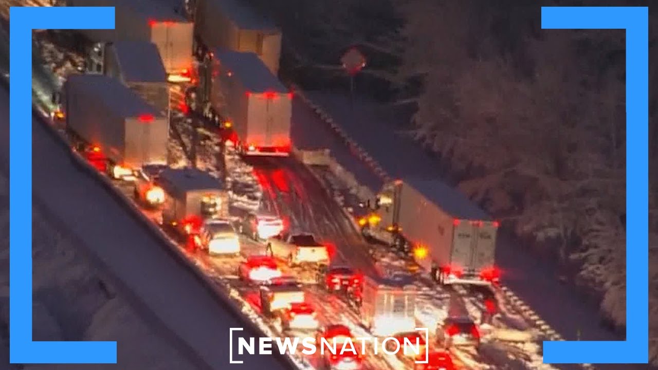 How hundreds got stuck in traffic for 12+ hours on a snowed-in Virginia road | Rush Hour