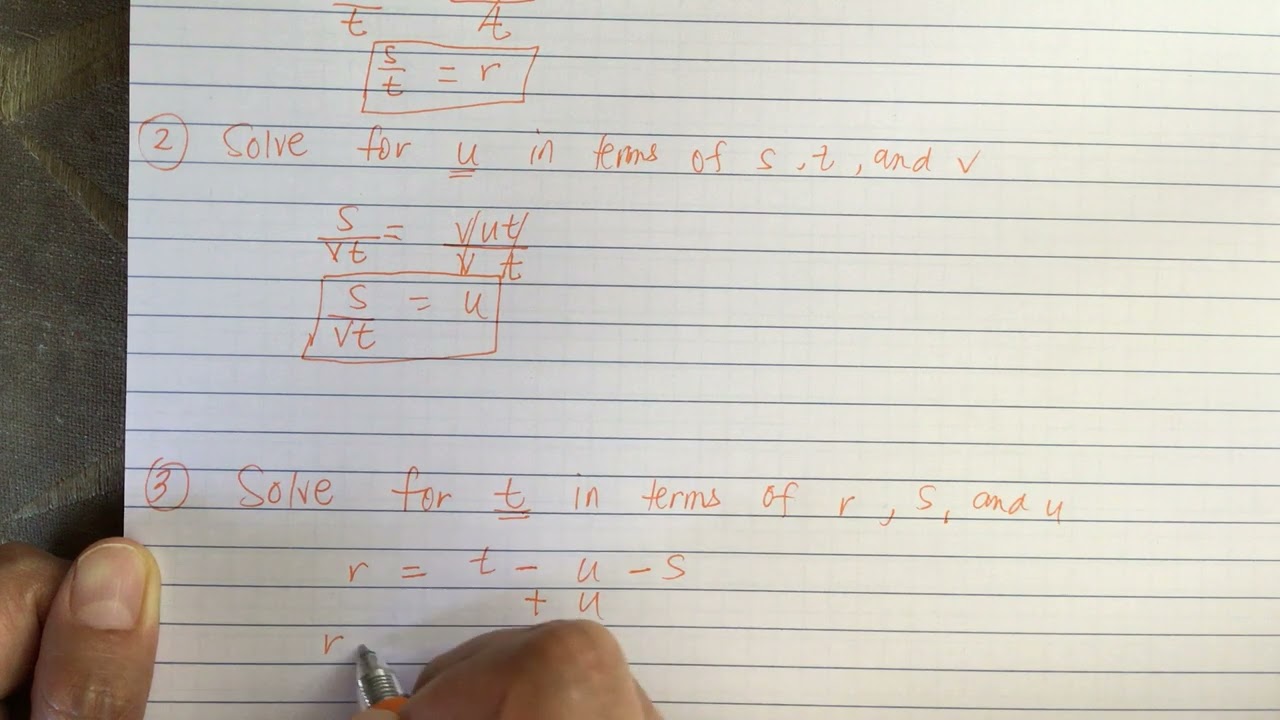 Solve multi-variable equations