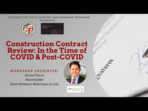 CDABP: Construction Contract Review: In The time of COVID and Post-COVID