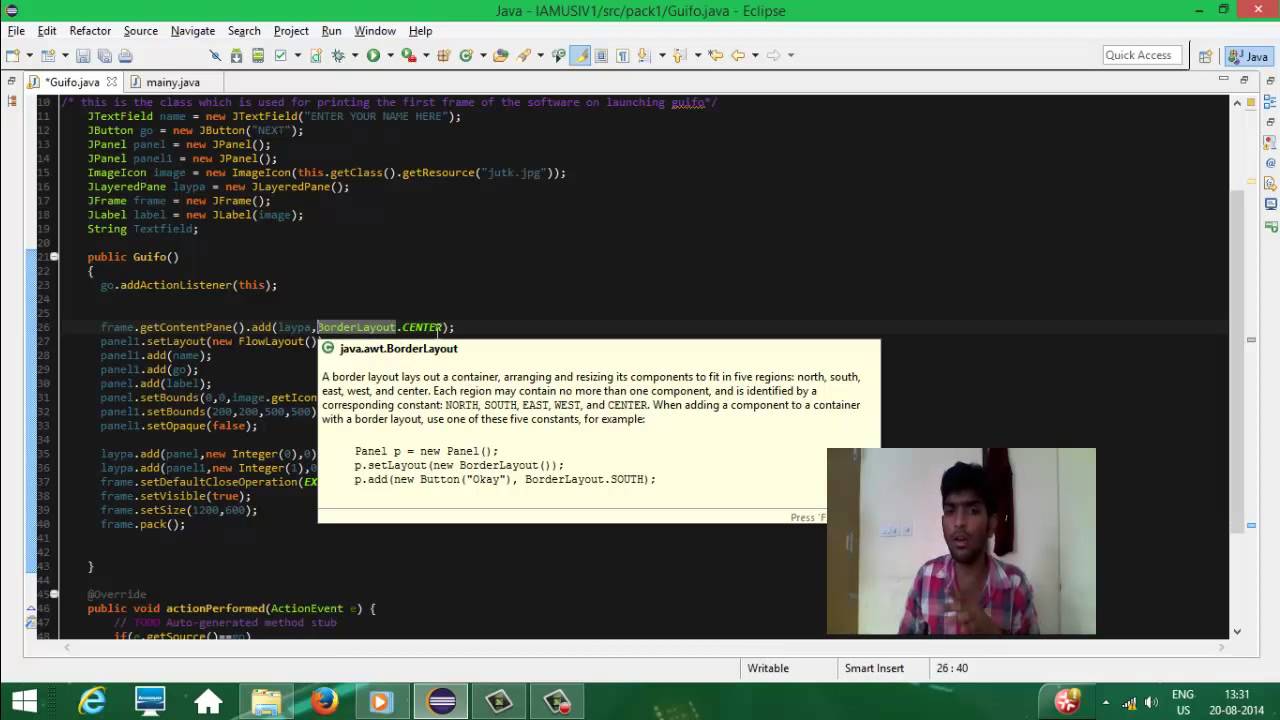 Java Tutorial : Swing GUI #2 - Layered Pane, Action Listener