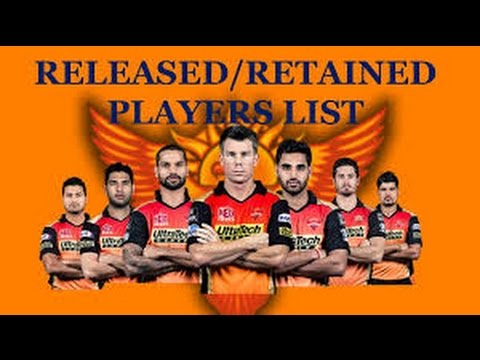 IPL 2017 Players list|Sunrisers Hyderabad Team Squad ipl auction 2017-18