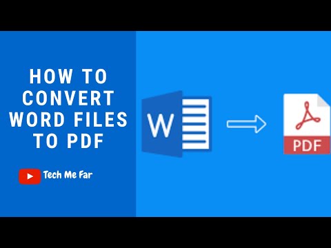 HOW TO  CONVERT  WORD TO PDF | Microsoft word tutorial