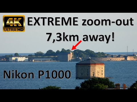 Kungsholms fortress, Karlskrona Sweden, EXTREME zoom-out from 7,3km with Nikon P1000