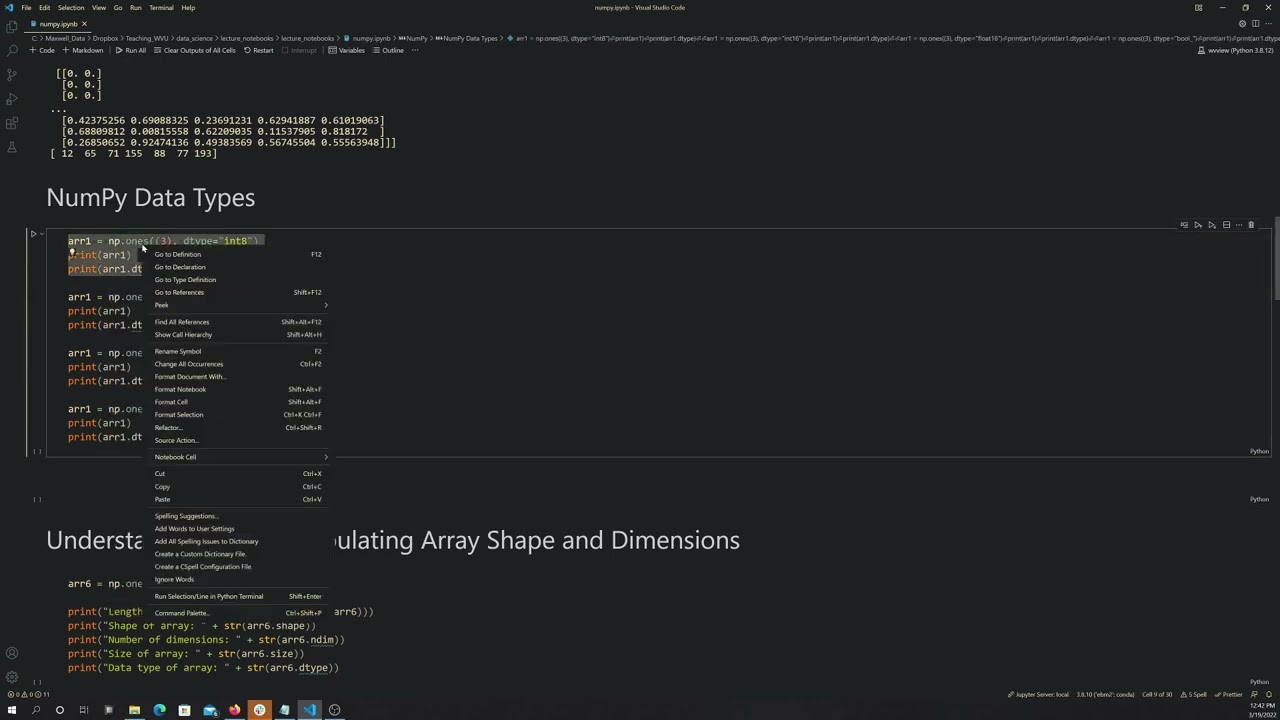 Python: NumPy Data Types