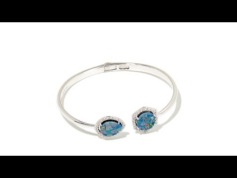 Rarities Mosaic Opal and White Zircon Bracelet