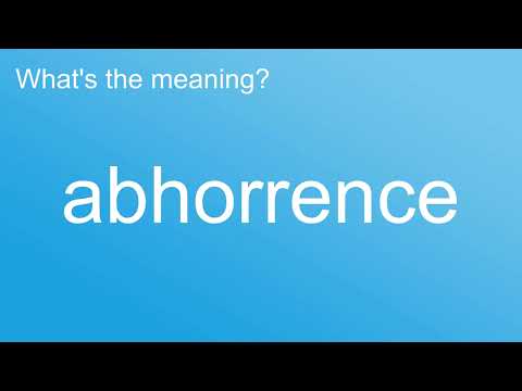 What is the meaning of "Abhorrence", How to pronounce? #meaning #pronunciation #Dictionary